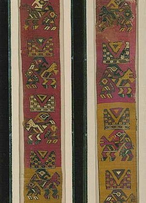 Peru | Colorful Chancay Gauze with Abstract Faces | | David Bernstein ...