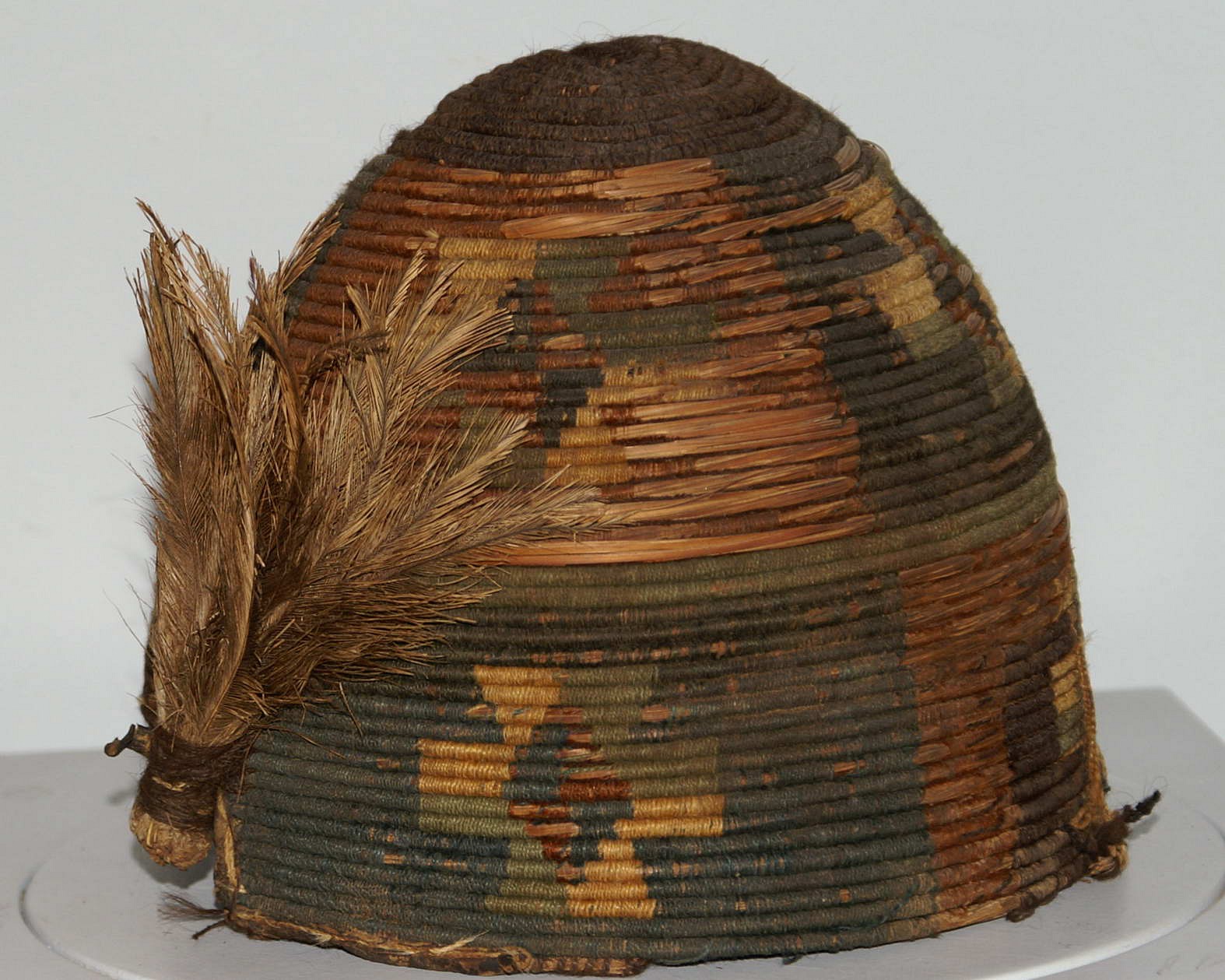 Chile | Inca feather shaman's mask with feather Nose appendages ...