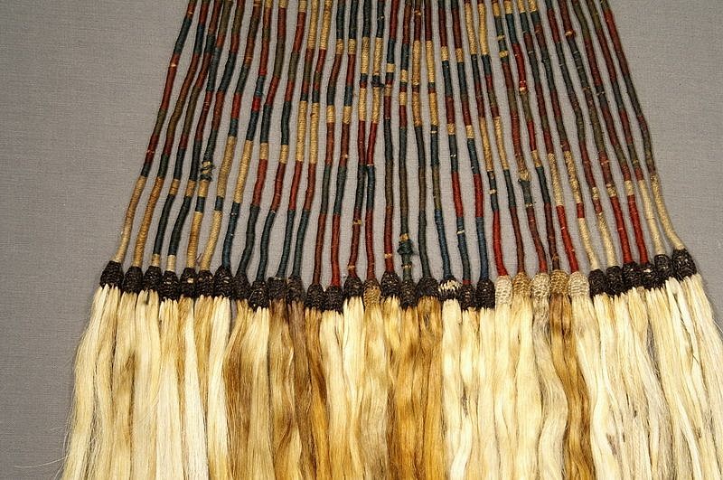 Peru | Colorful Chancay Gauze with Abstract Faces | | David Bernstein ...