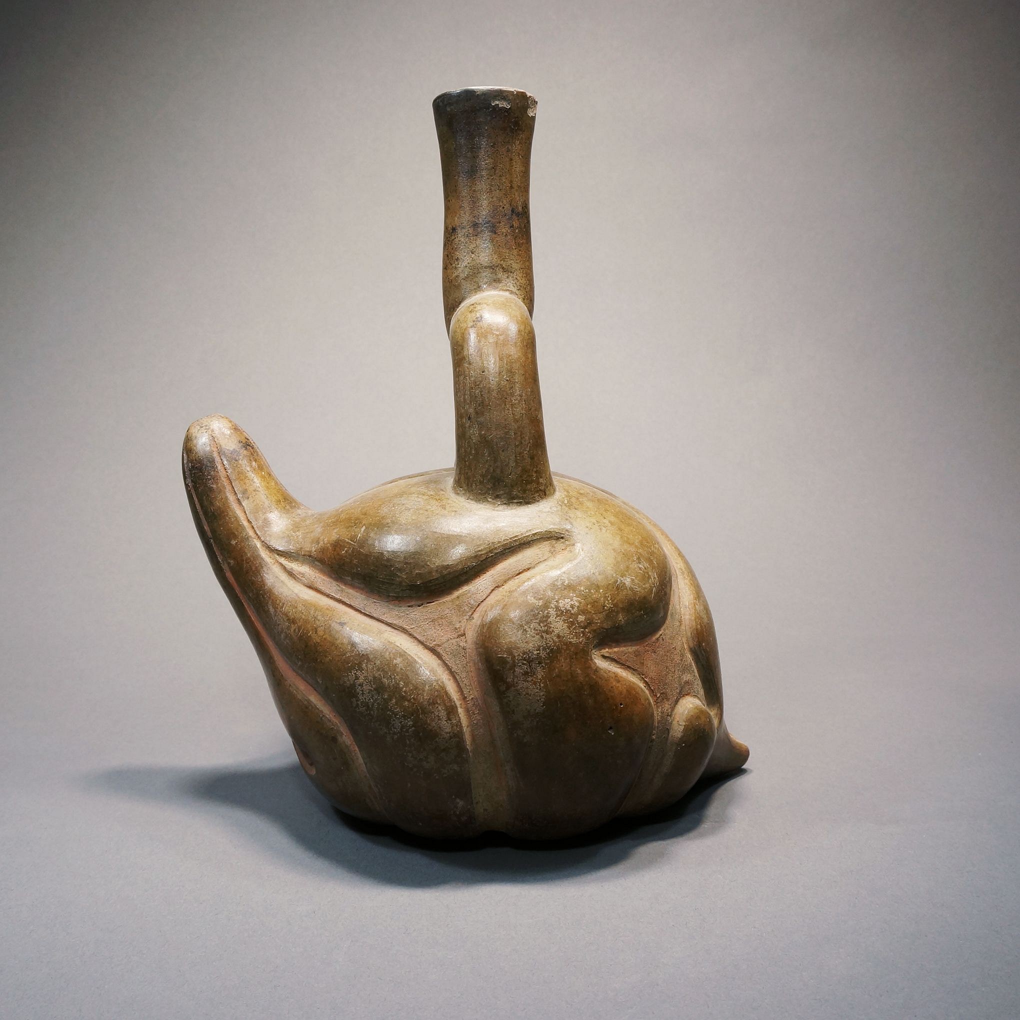 Peru | Nazca Polychrome Effigy Jar with Flute Player | | David ...