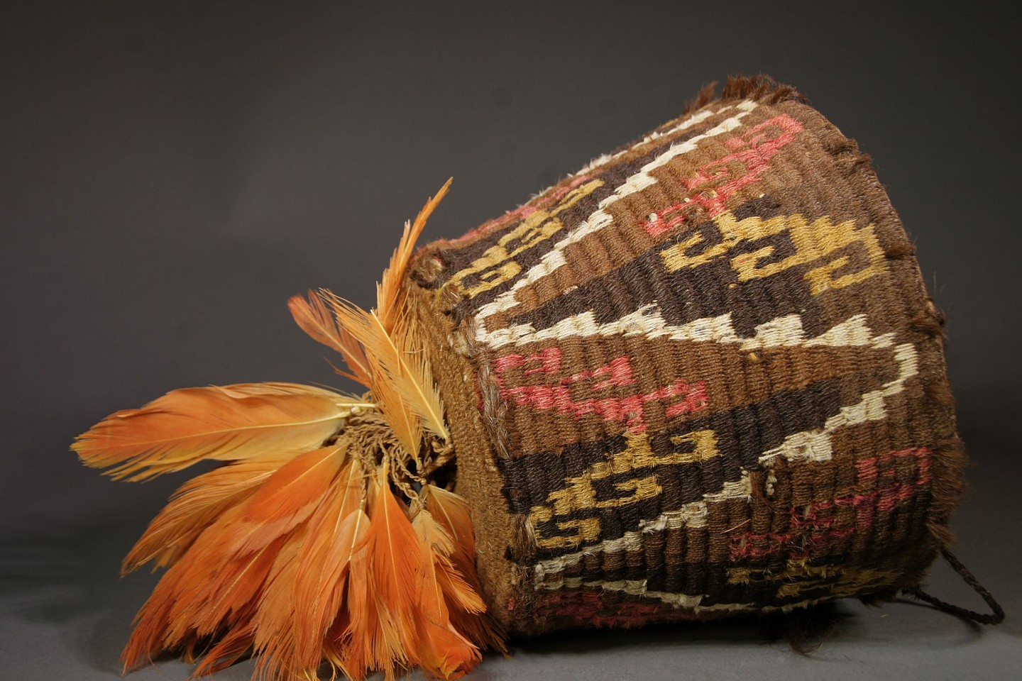 Chile | Inca feather shaman's mask with feather Nose appendages ...