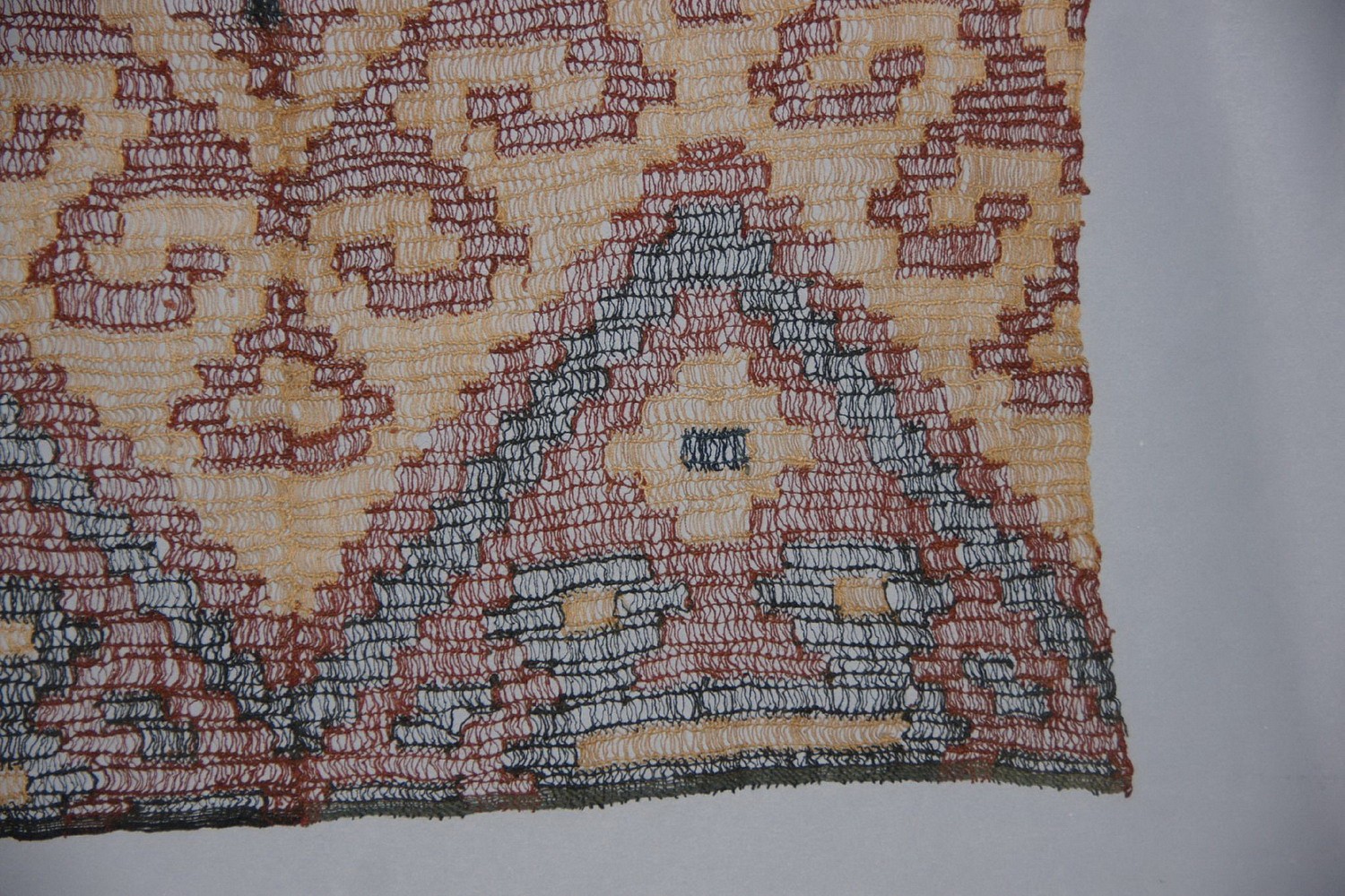 Peru | Colorful Chancay Gauze with Abstract Faces | | David Bernstein ...