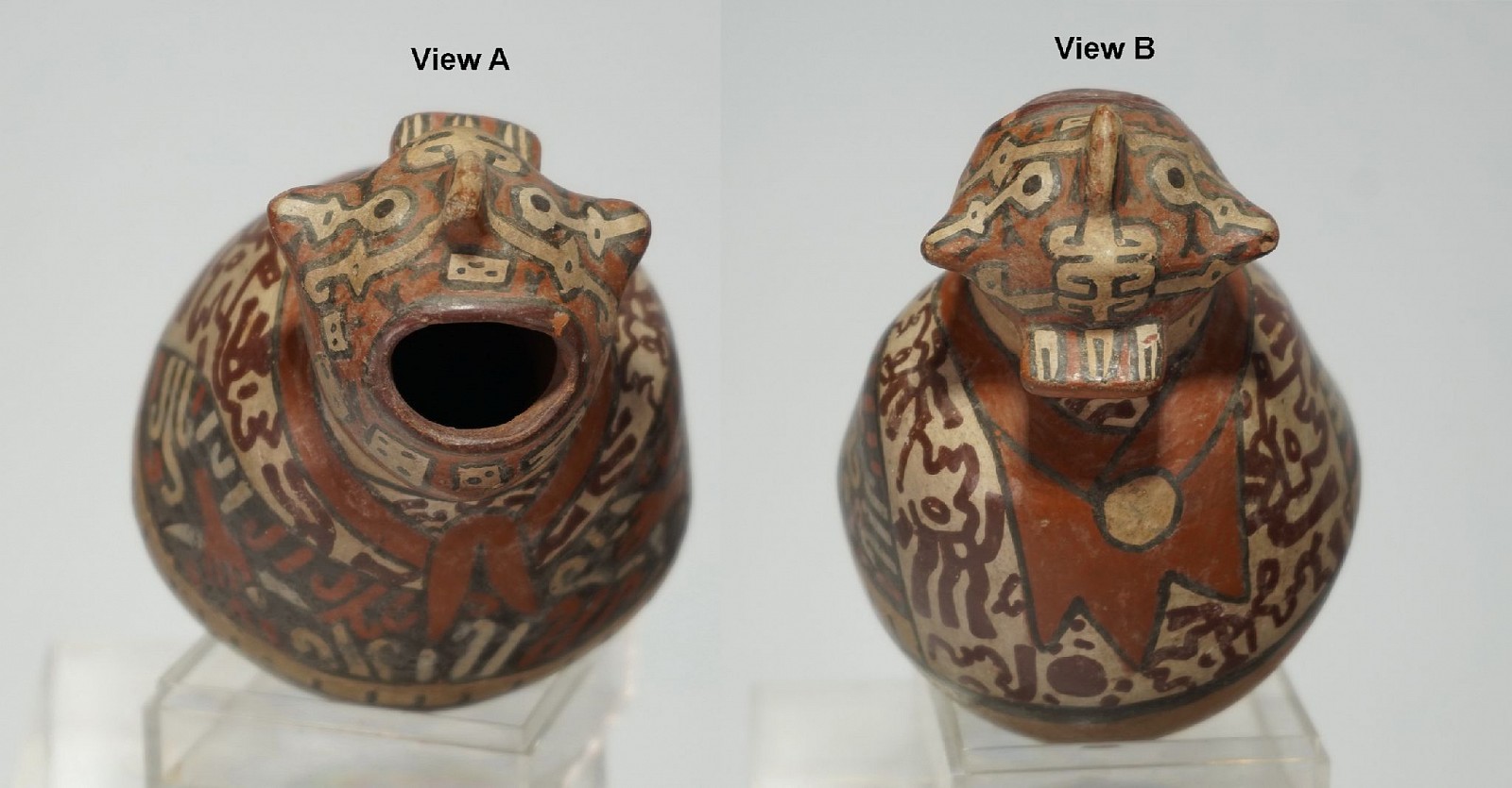 Peru | Nazca Polychrome Effigy Jar with Flute Player | | David ...
