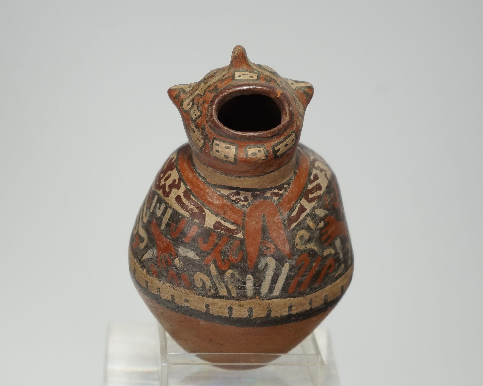 Peru | Nazca Polychrome Effigy Jar with Flute Player | | David ...