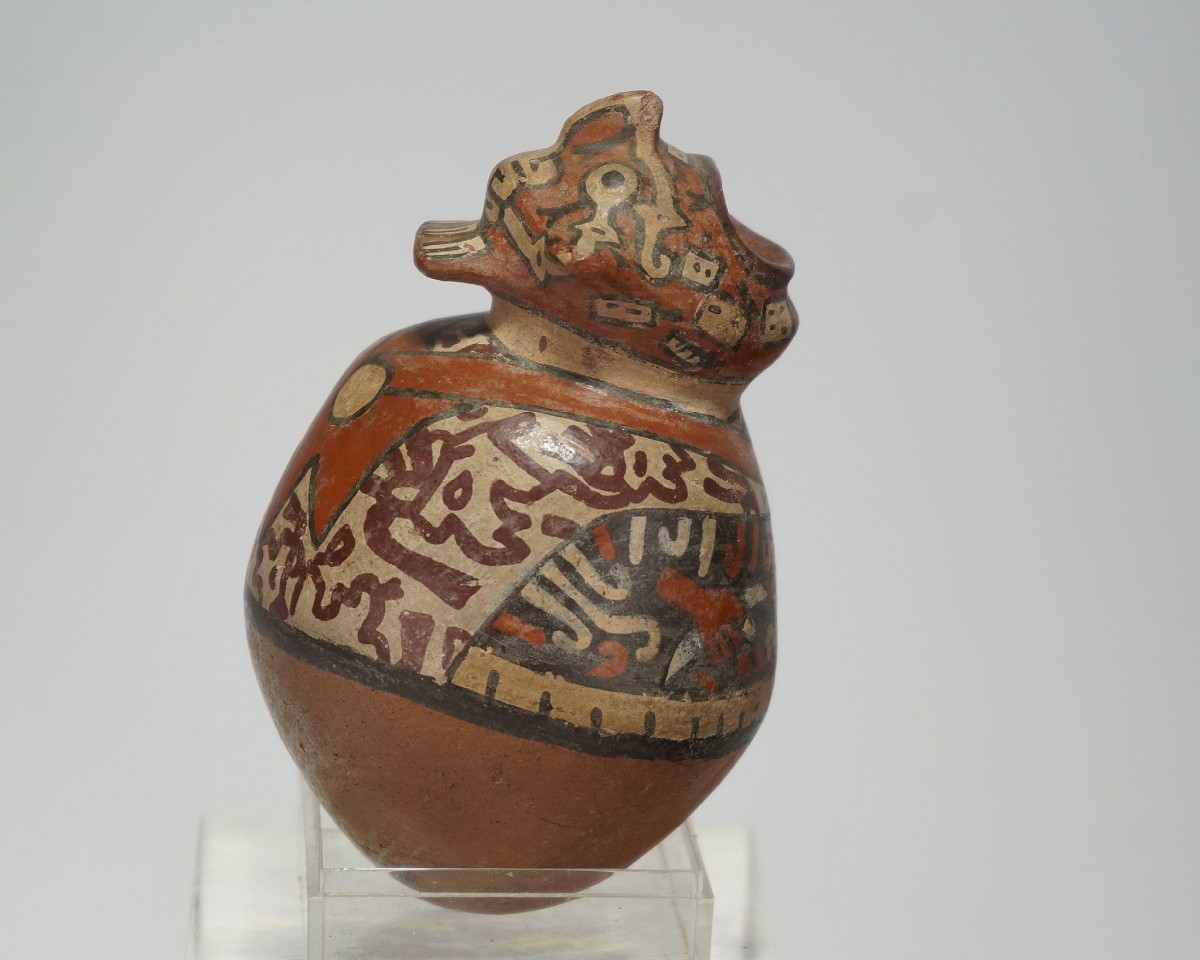 Peru | Nazca Polychrome Effigy Jar with Flute Player | | David ...