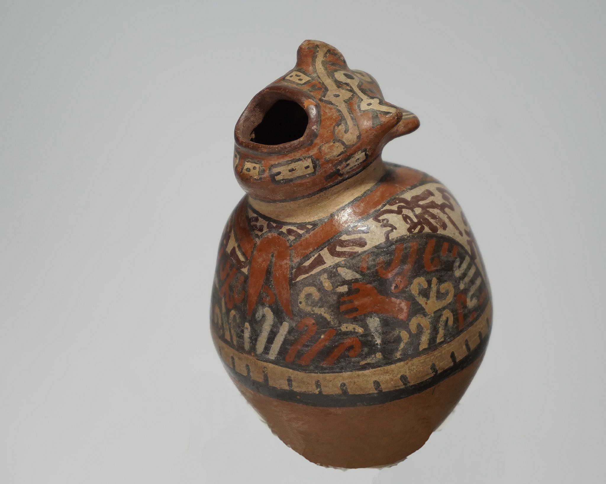Peru | Nazca Polychrome Effigy Jar with Flute Player | | David ...
