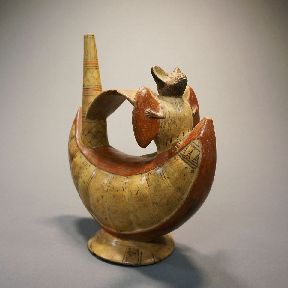 Peru | Nazca Polychrome Effigy Jar with Flute Player | | David ...