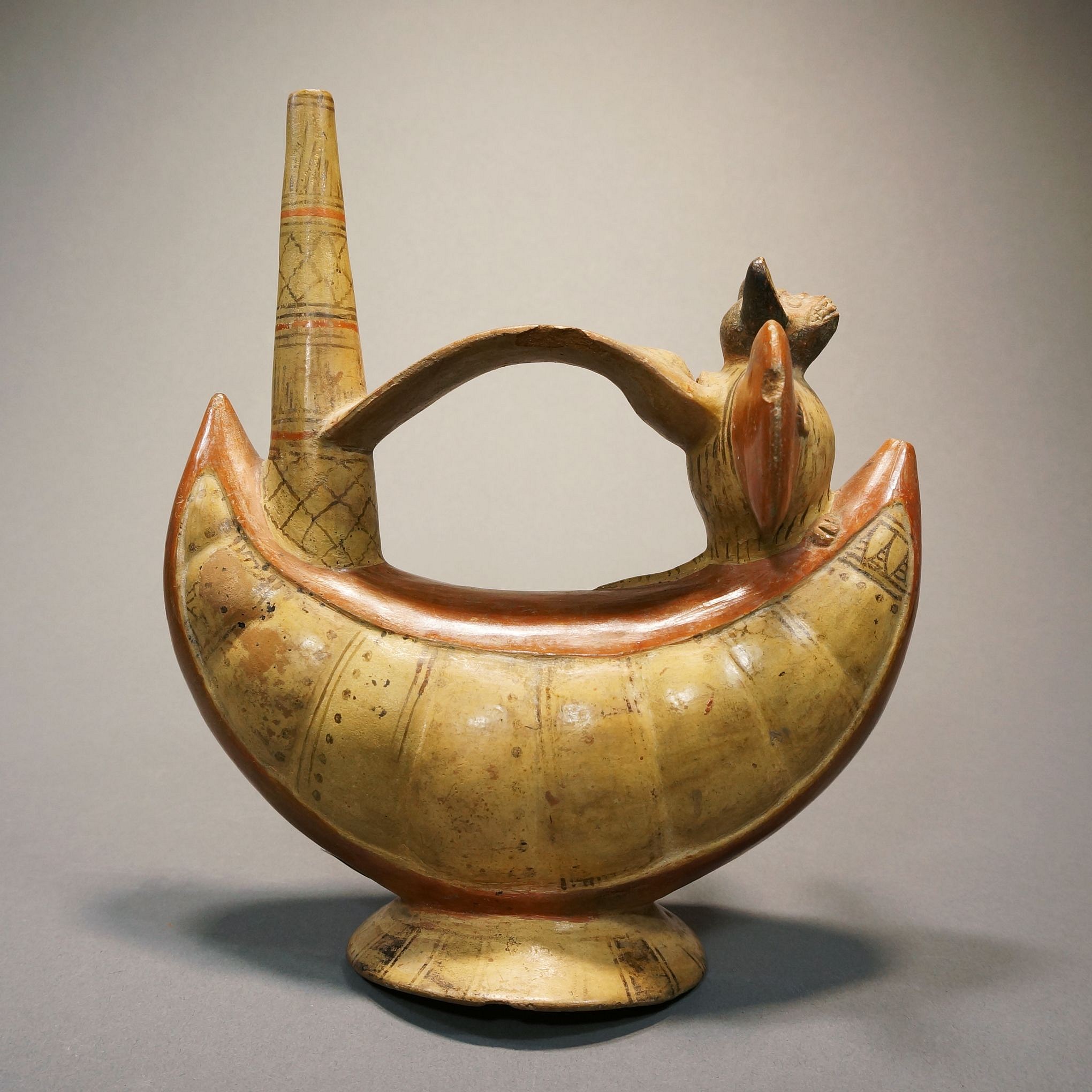 Peru | Nazca Polychrome Effigy Jar with Flute Player | | David ...
