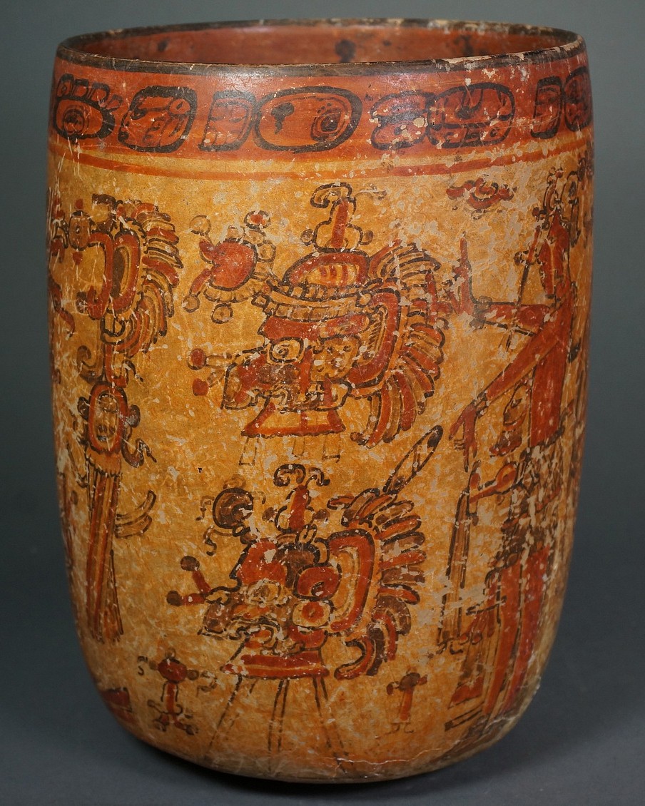 Guatemala | Mayan Tepeu 1 Style Mayan Painted Cylinder With Complex ...